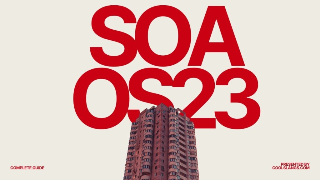 What Does SOA OS23 Actually Mean? - Cool Slangs